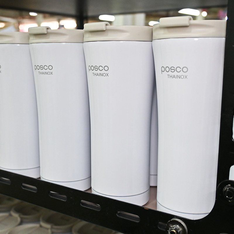 ผลงาน กระบอกน้ำสแตนเลส สกรีนโลโก้ posco THAINOX | กระบอกน้ำ พรีเมี่ยม ...